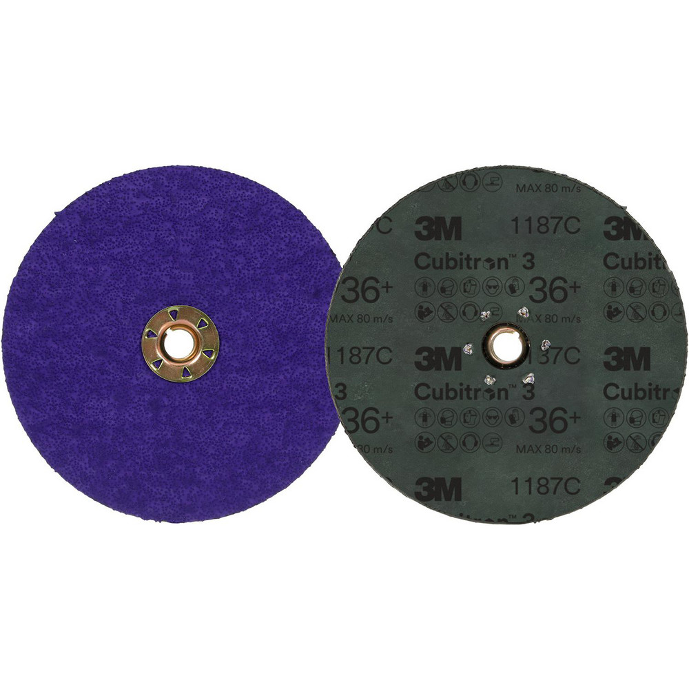 3M - Fiber Disc: 7" Disc Dia, Quick Change TN, 36 Grit, Premium Ceramic ...