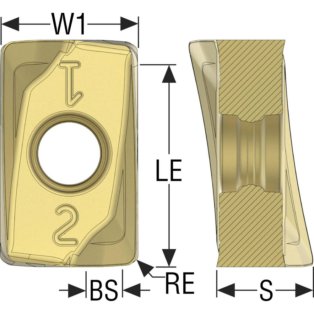 Seco - Milling Insert: ANSI ZOMX160708TR-ME10, ISO ZOMX160708TR-ME10 ...