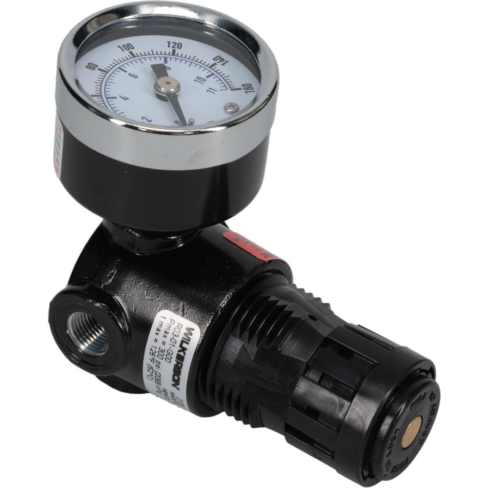Wilkerson - Compressed Air Regulator: 1/8" NPT, 300 Max psi, Miniature ...