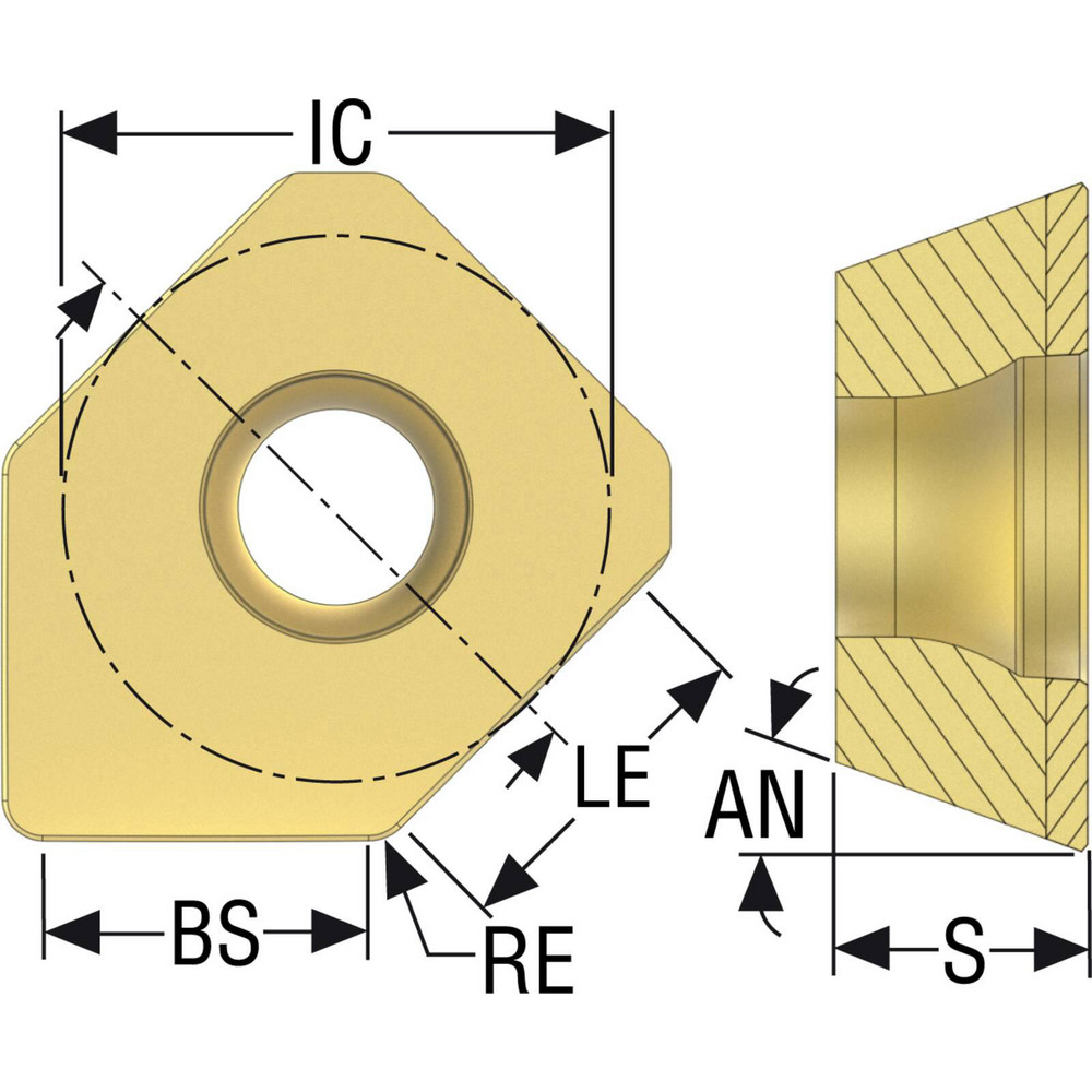 Seco - Milling Insert: ANSI SEEX1204ZZTN-M14, ISO SEEX1204ZZTN-M14 ...
