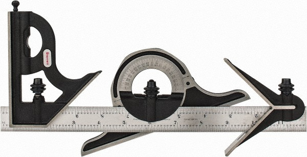 Starrett - 4 Piece, 12" Combination Square Set - 86400314 - MSC ...