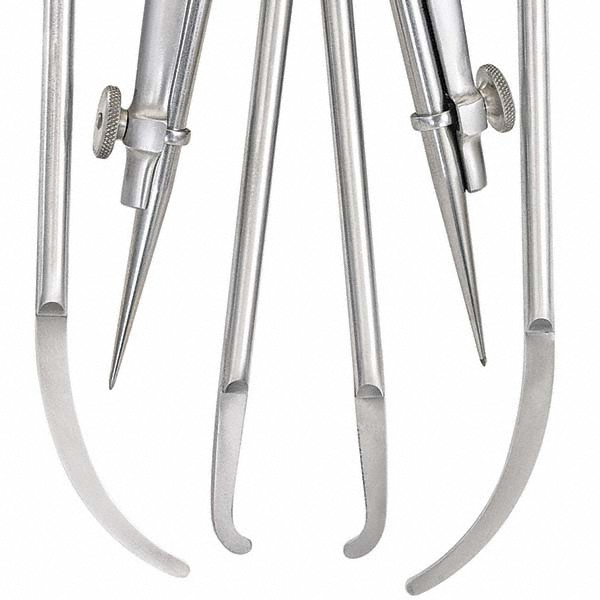 Starrett - 7 Inch Leg, Spring Joint, Forged Steel, Divider - 86404225 ...