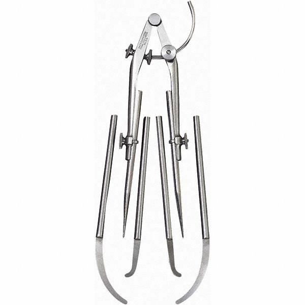 Starrett - 9 Inch Leg, Spring Joint, Forged Steel, Divider | MSC Direct