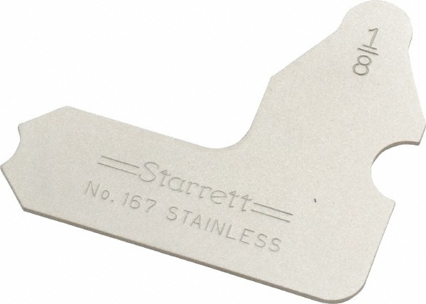 Inch Starrett 167-1/8 Stainless Steel Radius Gauge 1/8 Radius ...