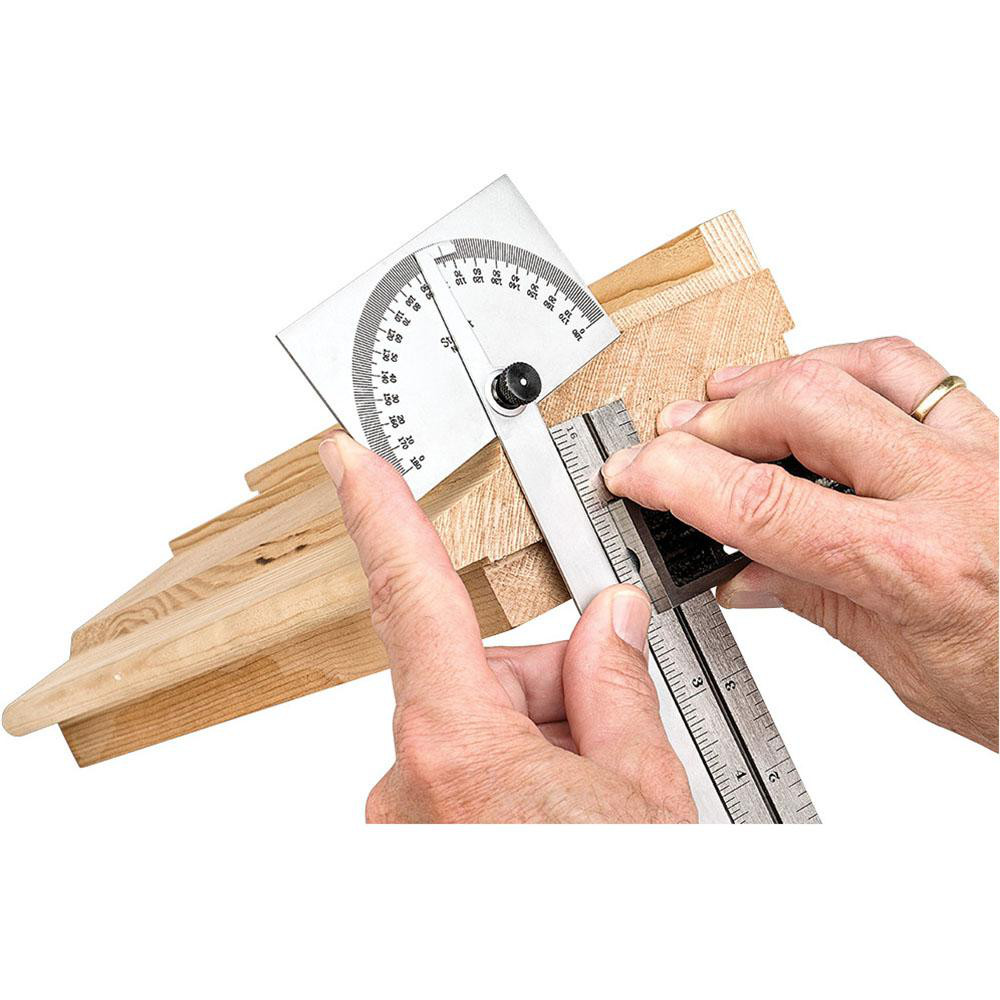 Starrett - 6 Inch Long Blade, 180° Max Measurement, 1° Dial Graduation ...