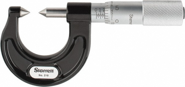 Starrett - 0 to 7/8" Range, Mechanical Screw Thread Micrometer ...