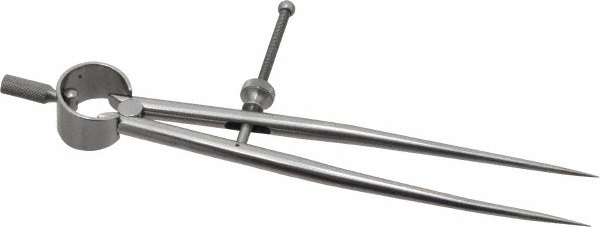 Starrett - 6 Inch Leg, Spring Joint, Ground Steel, Polished, Divider ...