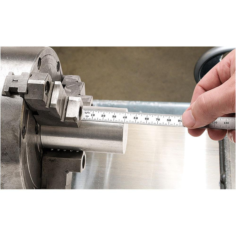 Starrett - Steel Rule: 150 mm OAL, Metric Graduation, Flexible, 12.7 mm ...
