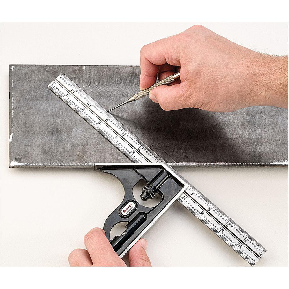 Starrett - 4 Piece, 12" Combination Square Set | MSC Direct