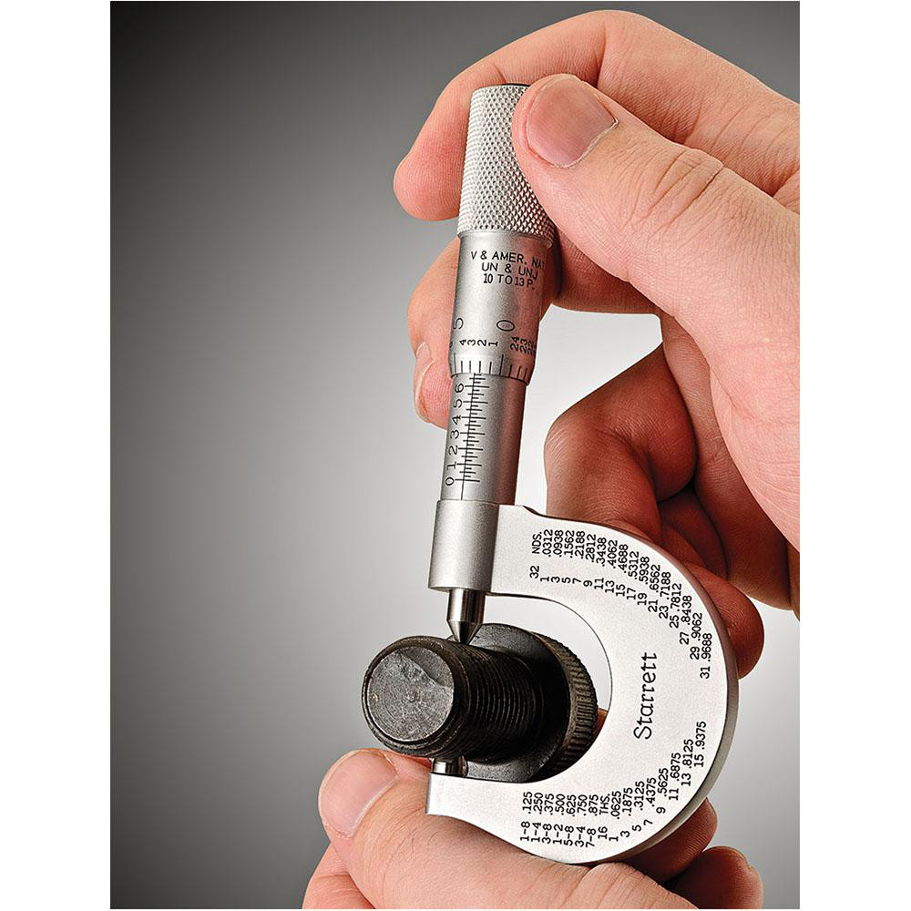 Starrett - 0 to 1" Range, Mechanical Screw Thread Micrometer | MSC Direct
