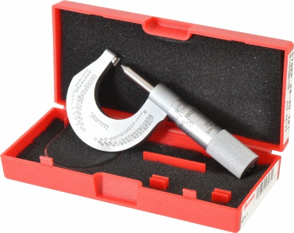 Starrett - 0 to 1" Range, Mechanical Screw Thread Micrometer - 86420817 ...