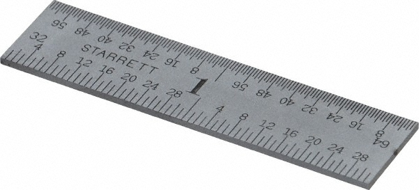 Starrett - 2" Long, 1/64, 1/32, 1/16, 1/8" Graduation, Rigid Spring ...