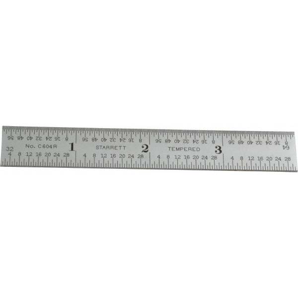 Starrett - 4" Long, 1/64, 1/32, 1/16, 1/8" Graduation, Rigid Spring ...