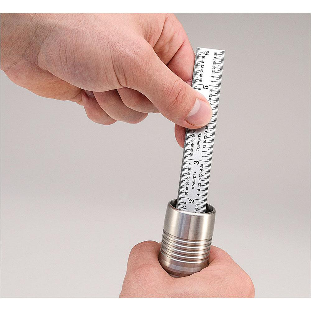 Starrett - Steel Rule: 6" OAL, 4R Graduation, Rigid, 3/4" OAW | MSC Direct