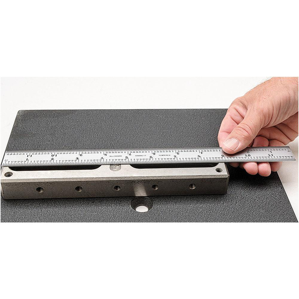 Starrett - Steel Rule: 12" OAL, 4R Graduation, Rigid, 1" OAW | MSC Direct