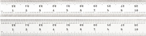 Starrett - Steel Rule: 36" OAL, 7R Graduation, Rigid, 1-1/4" OAW | MSC ...