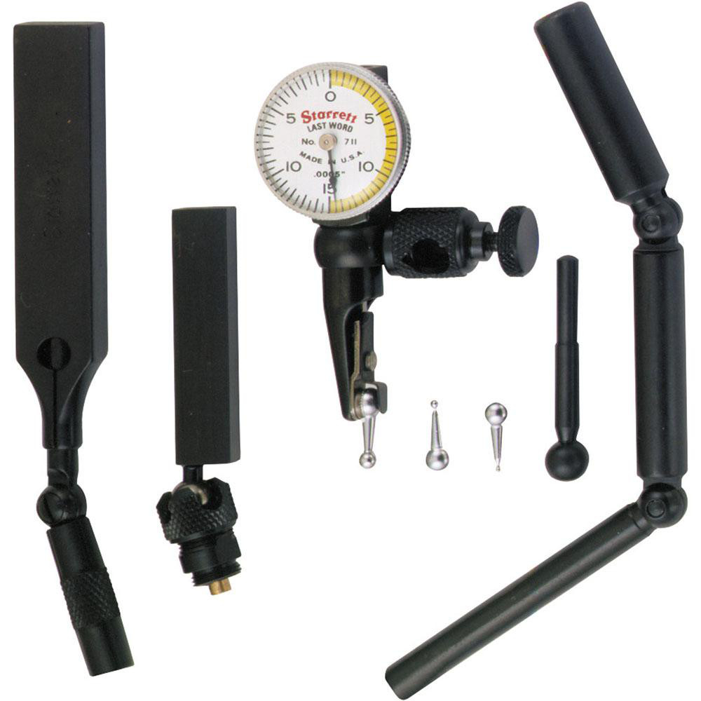 Starrett - Test Indicator Kit: 11 Pc, 0.0300" Max, 0-15-0 | MSC Direct