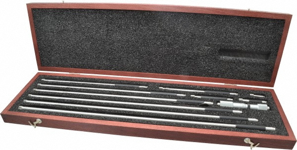 Starrett - 4 to 40 Inch Range, Satin Chrome Coated, Mechanical Inside ...