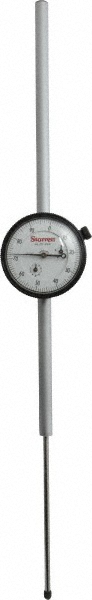Starrett - 4" Range, 0-100 Dial Reading, 0.001" Graduation Dial Drop ...