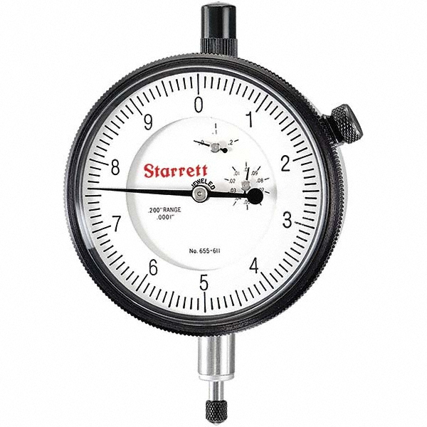 Starrett - Dial Drop Indicator: 0.2000" Max Measurement, 0-10 Dial Reading | MSC Direct