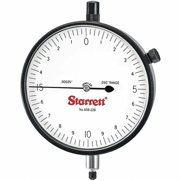 Starrett - Dial Drop Indicator: 0.0500" Max Measurement, 0-20 Dial ...