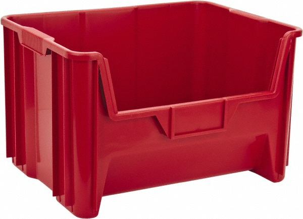 Quantum Storage - Plastic Hopper Stacking Bin: Red | MSC Direct