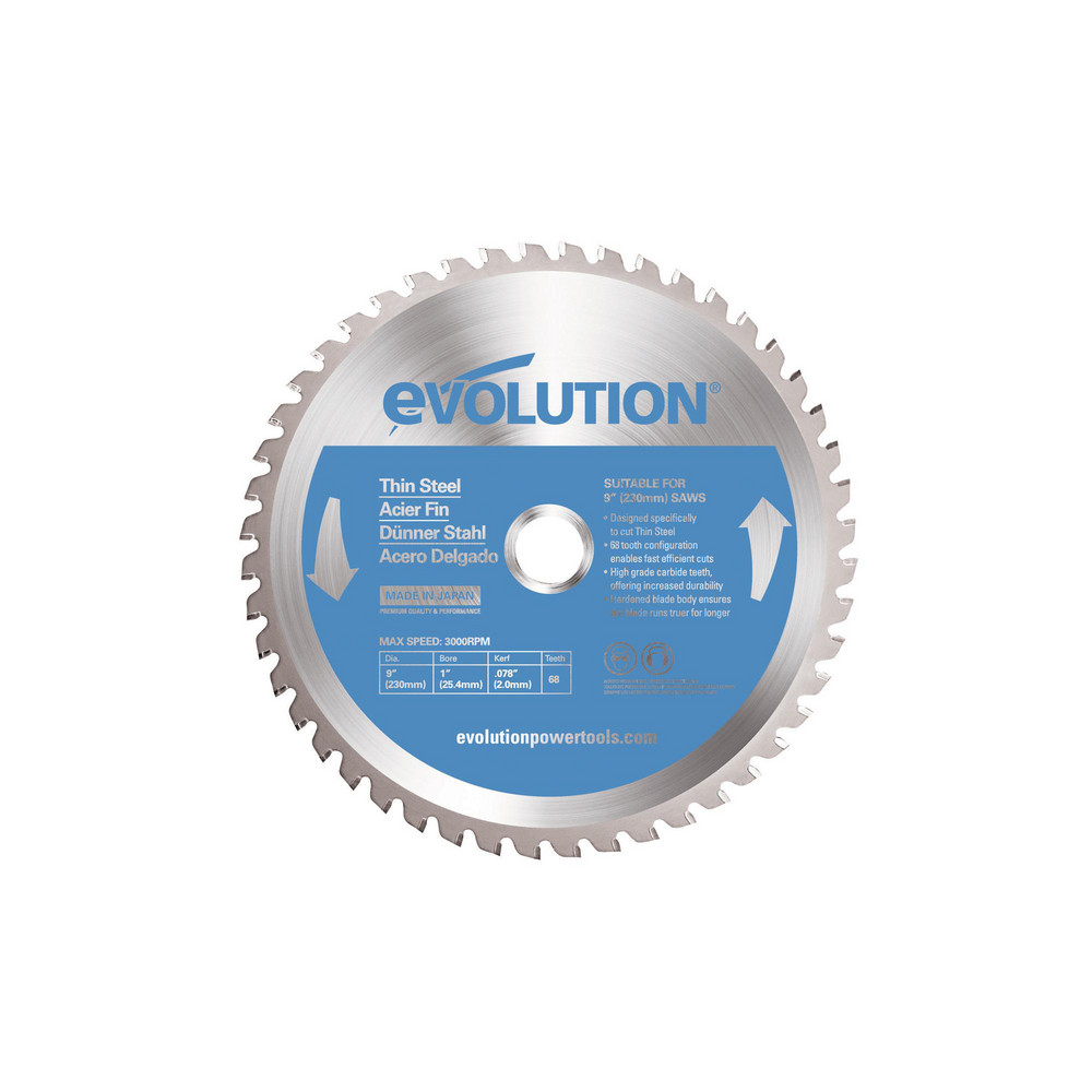 Evolution Power Tools - Wet & Dry-Cut Saw Blade: 9" Dia, 1" Arbor Hole ...