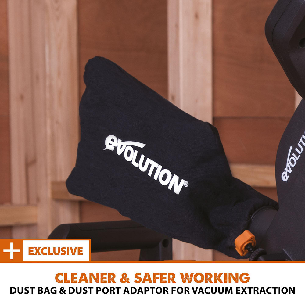 Evolution Power Tools - Electric Miter Saw: 7.25" Blade, 20 mm Arbor, 2 ...