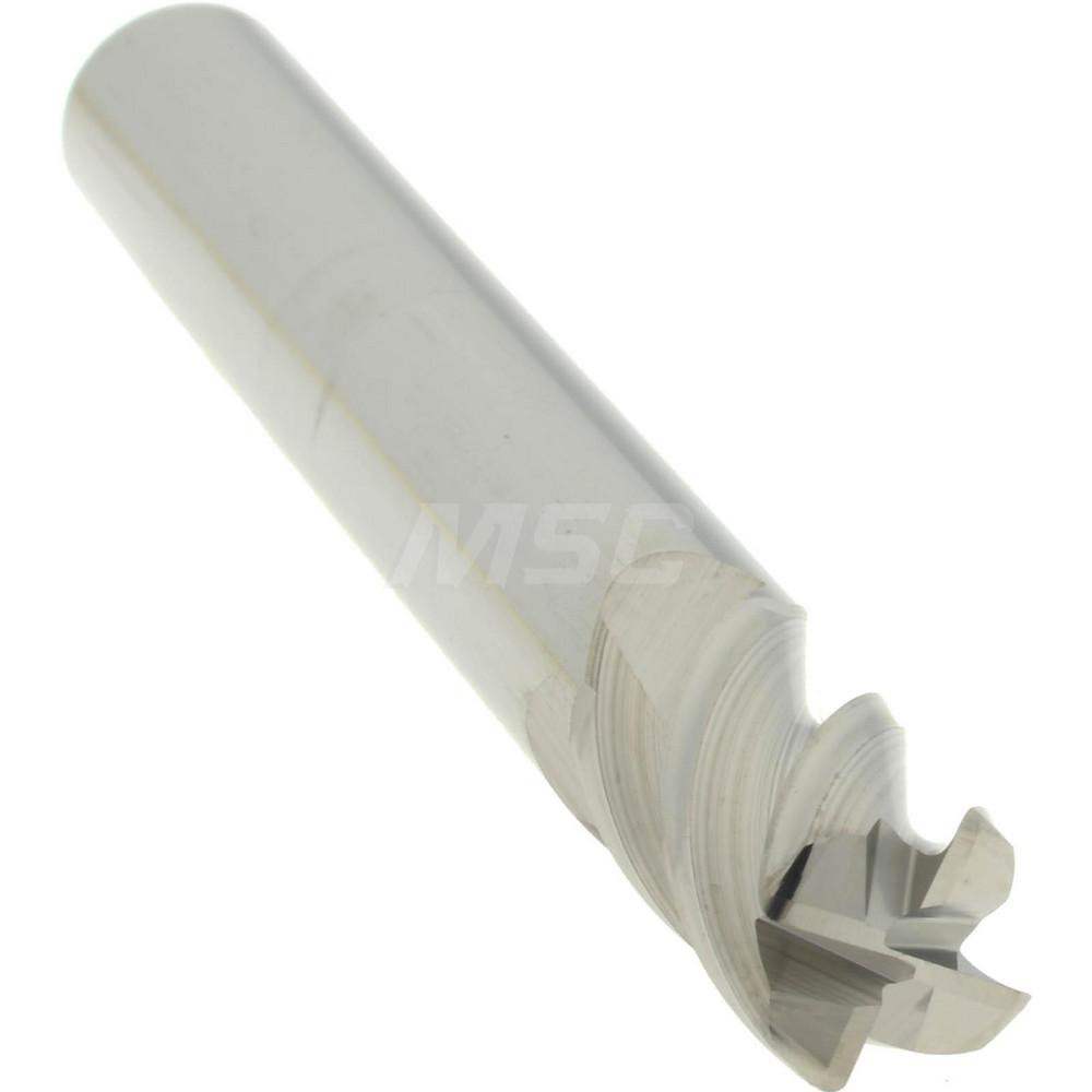 Accupro - Corner Radius End Mill: 1/4" Dia, 3/8" LOC, 0.0200" Radius, 4 ...