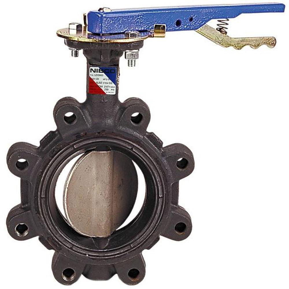 NIBCO - Manual Lug Butterfly Valve: 3" Pipe, Lever Handle | MSC Direct