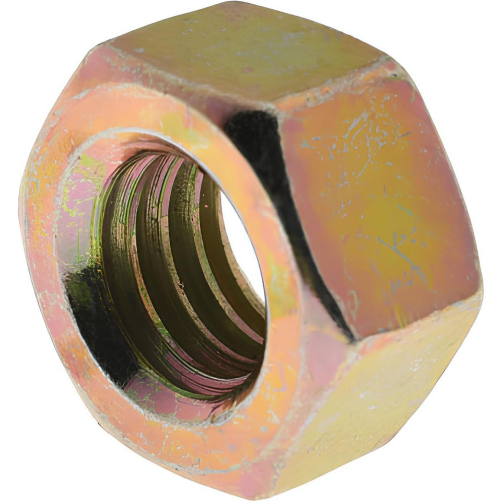 Value Collection - Hex Nut: 7/16-14, Grade 8 Steel, Yellow Zinc ...