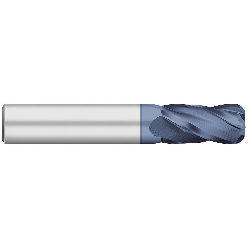 Titan USA - Corner Radius End Mill: 1/4" Dia, 1/2" LOC, 0.0300" Radius ...