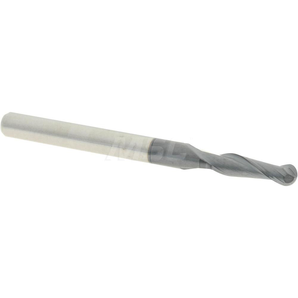 Accupro - Ball End Mill: 7/64" Dia, 3/8" LOC, 2 Flute, Solid Carbide | MSC Direct