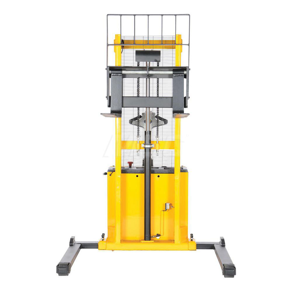 Vestil - 2,000 Lb Capacity, 62" Lift Height, Battery Operated Stacker ...