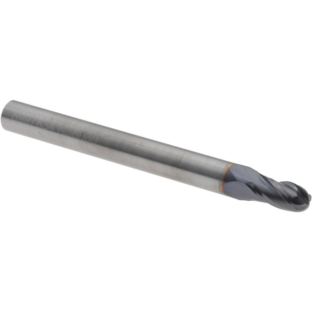 Accupro - Ball End Mill: 5/32" Dia, 5/16" LOC, 4 Flute, Solid Carbide ...