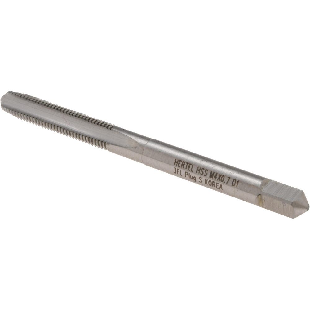 Hertel - Hand STI Tap: M4 x 0.7 Metric Course, D1, 3 Flutes, Plug ...
