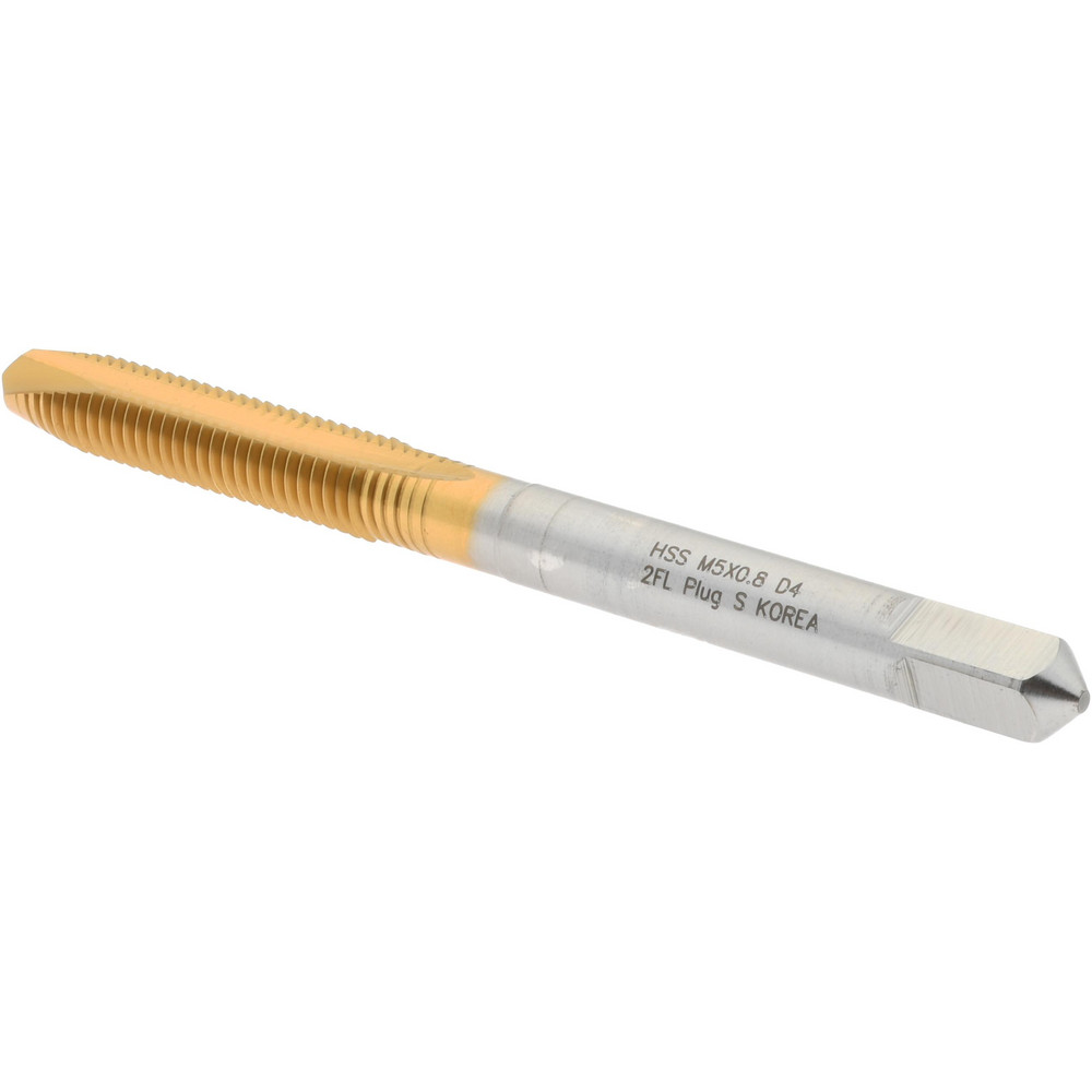Hertel - Spiral Point Tap: M5x0.8 Metric Coarse, 2 Flutes, Plug Chamfer ...