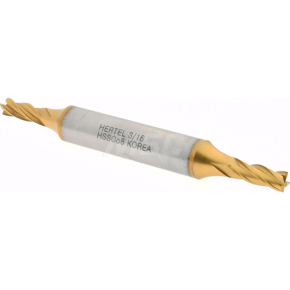 Hertel Square End Mill 3 16 Dia 1 2 LOC 4 Flute Cobalt MSC