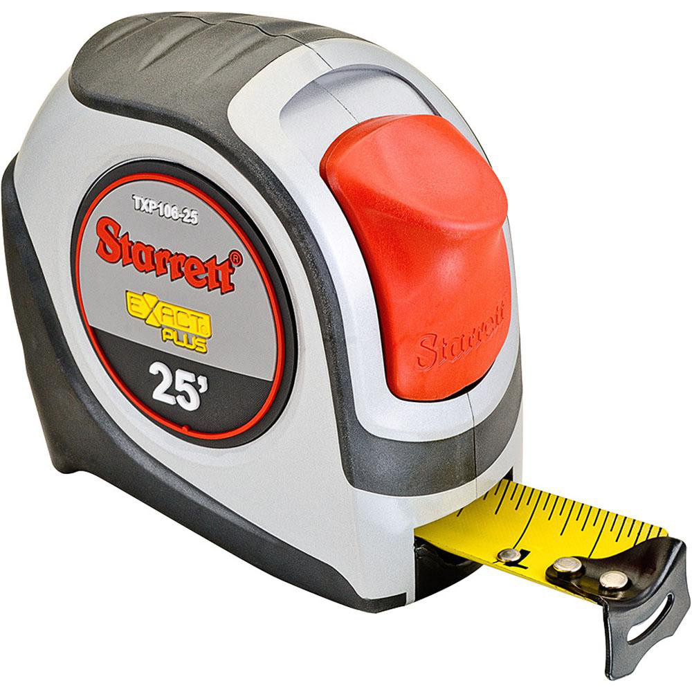 Starrett - Tape Measure: 25' Long, 1-1/16" Width, Yellow Blade | MSC Direct