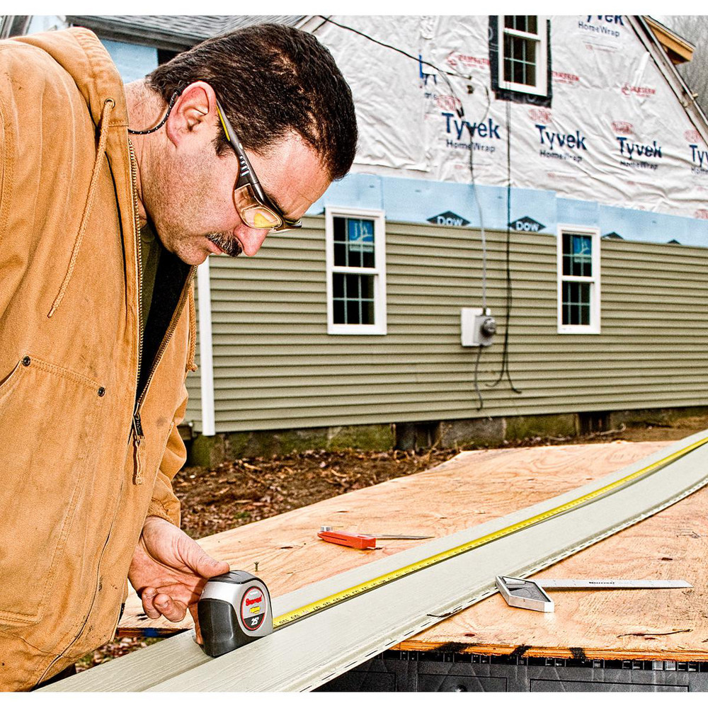 Starrett - Tape Measure: 25' Long, 1-1/16" Width, Yellow Blade | MSC Direct