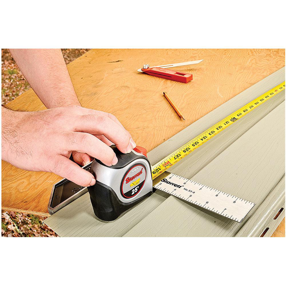 Starrett - Tape Measure: 25' Long, 1-1/16" Width, Yellow Blade | MSC Direct