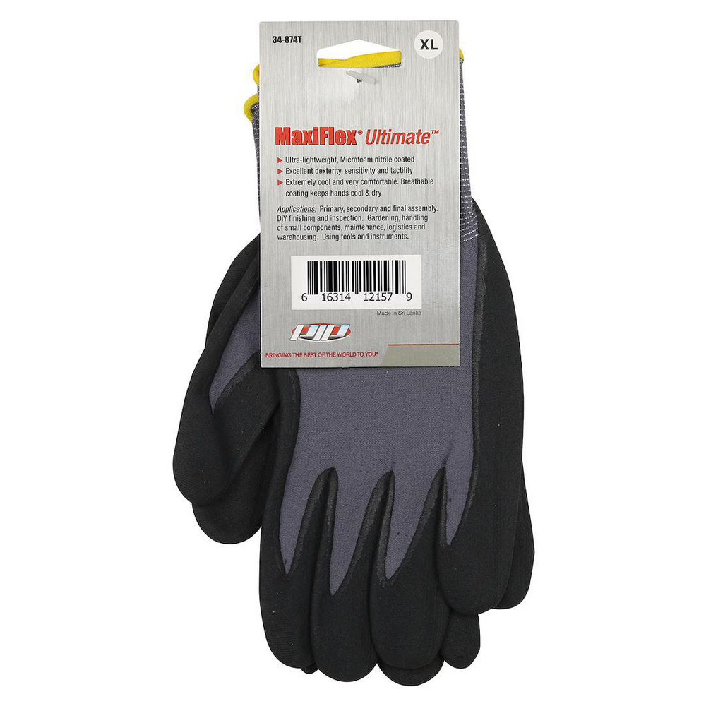 ATG - Work Gloves: ATG 34-874, Size Medium, Micro-Foam Nitrile-Coated Nylon & Elastane, General ...