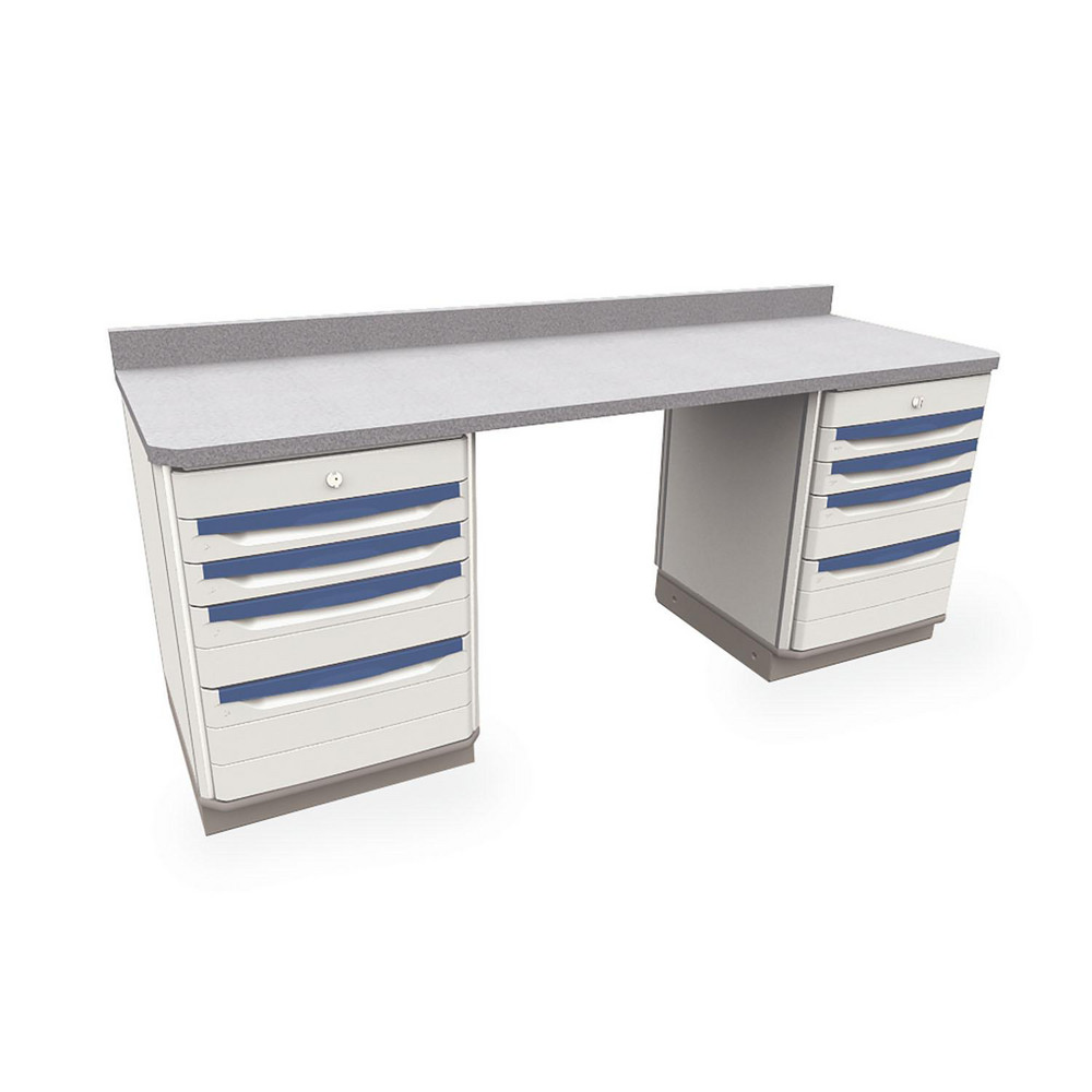 Metro - Stationary Modular Workstation: 73" Wide, 24-7/8" Deep, 30 ...