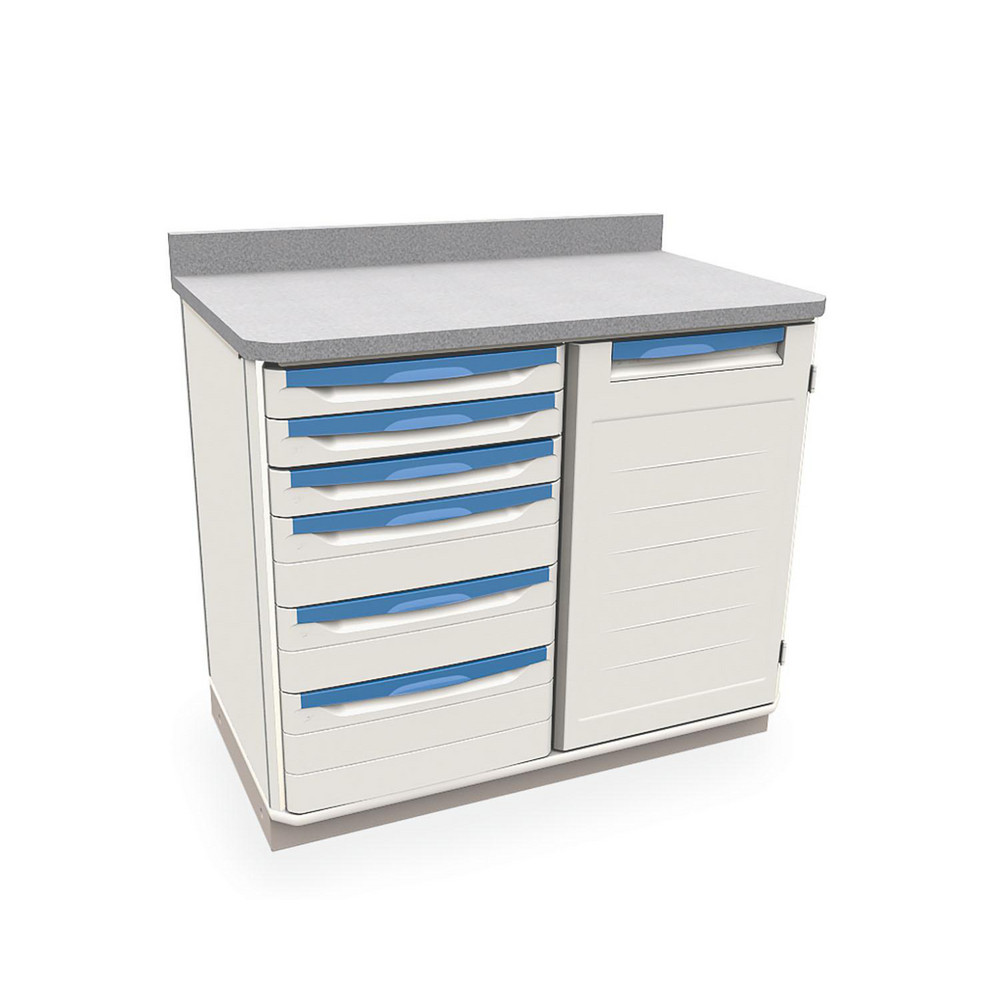 Metro - Stationary Modular Workstation: 42-1/2" Wide, 24-7/8" Deep, 36 ...