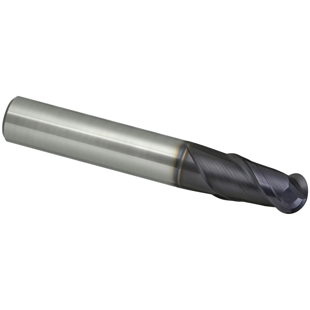 Mitsubishi - Ball End Mill: 1.00 mm Dia, 1.00 mm LOC, 2 Flute, Solid ...