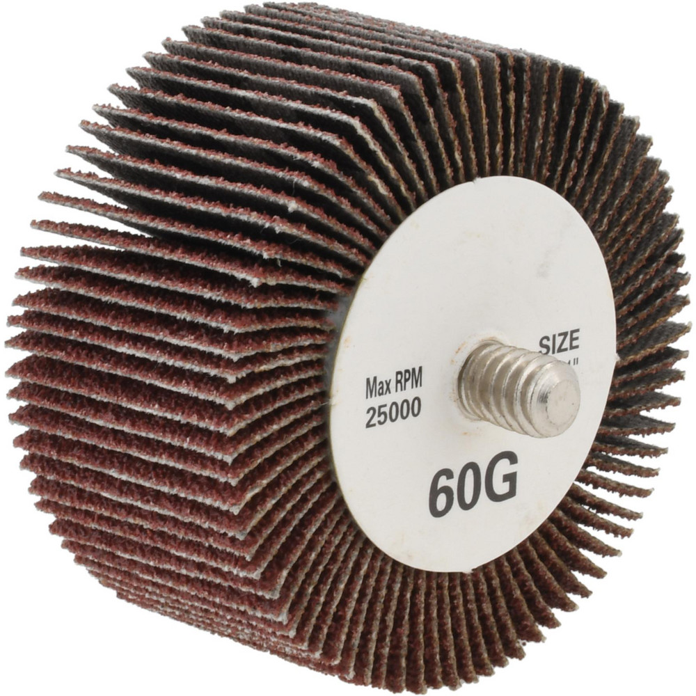 Tru-Maxx - Mounted Flap Wheel: 2" Dia, 1" Face Width, 60 Grit, Aluminum ...