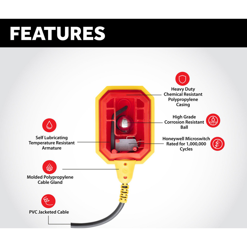 Sump Alarm - Float Switches; Pump Type: Float Switch; For Use With ...