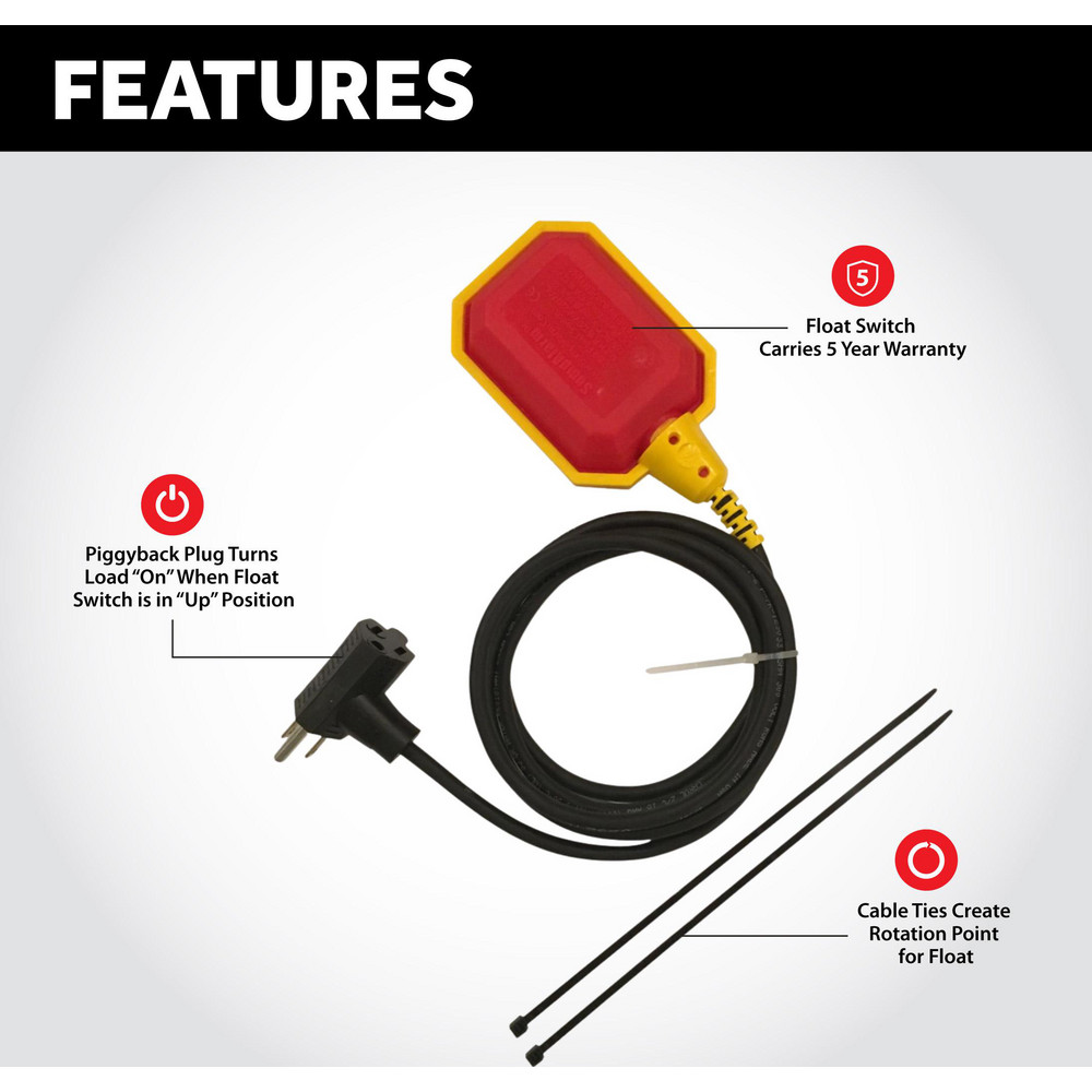 Sump Alarm - Float Switches; Pump Type: Float Switch; For Use With ...