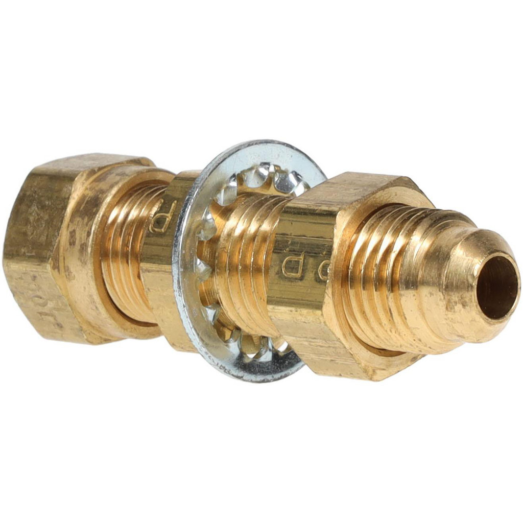 Parker - Compression Tube Bulkhead Union: 1/4" Tube OD, Compression x ...