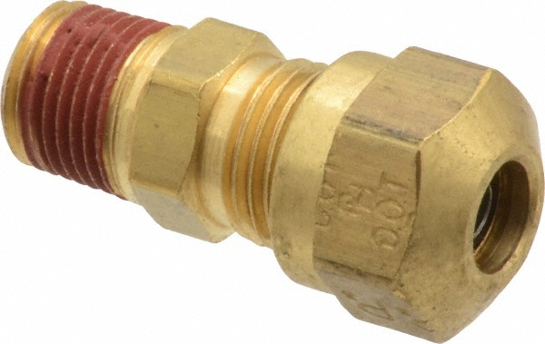 Parker - 1/4" Tube OD x 1/8 NPTF Brass Compression Tube Male Connector ...